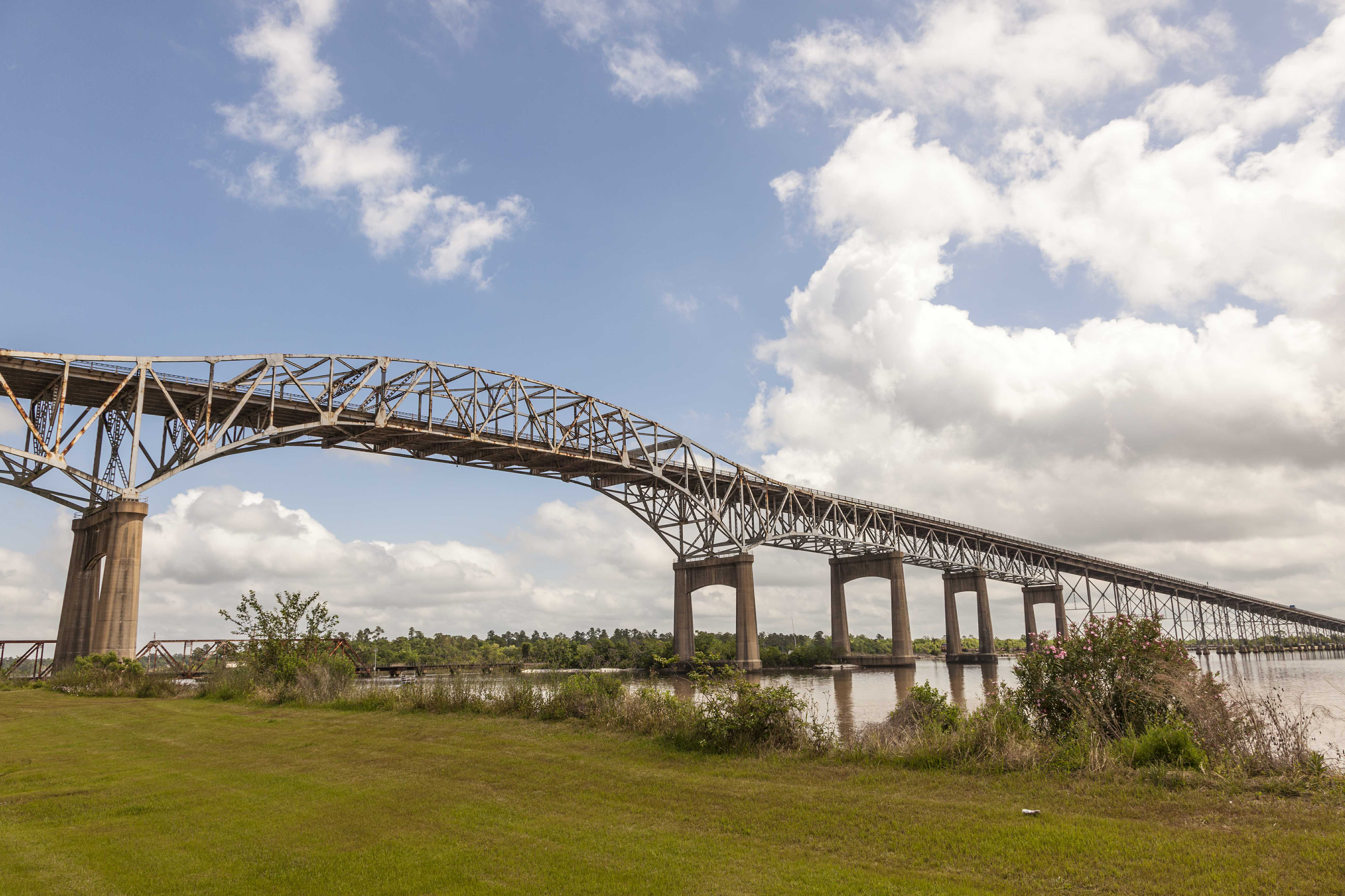 Ebern Designs Calcasieu River Bridge - Wrapped Canvas Photograph | Wayfair