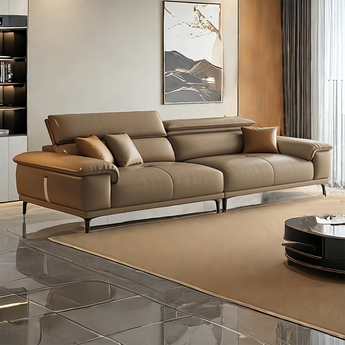 wangling hone Modern simple light luxury straight row sofa | Wayfair