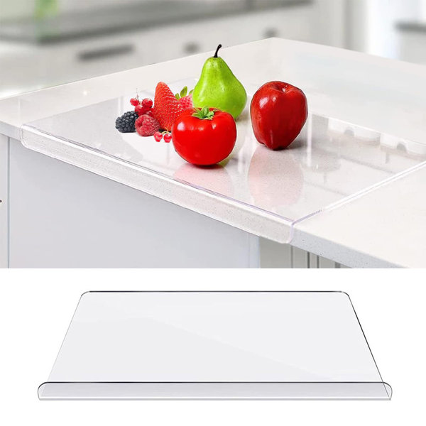 GlowSol Transparent Anti-slip Acrylic Cutting Board With Counter Lip ...