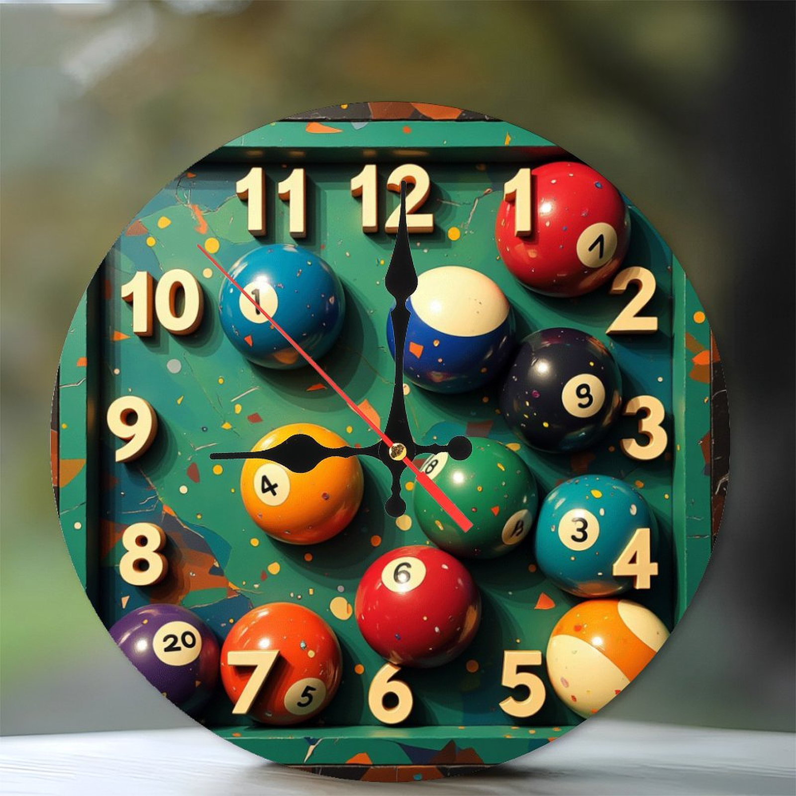 George Oliver 10" Round MDF Wall Clock with Silent Quartz Movement and ...