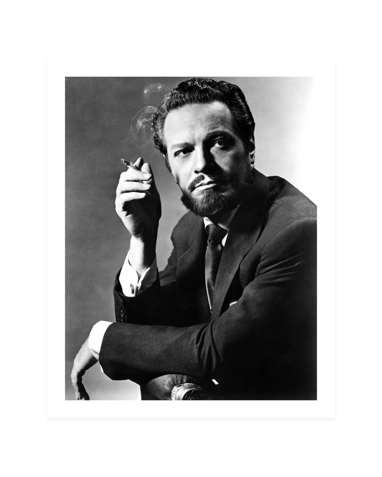 Globe Photos Entertainment Thoughtful Alfred Drake Smoking Cigarette On ...