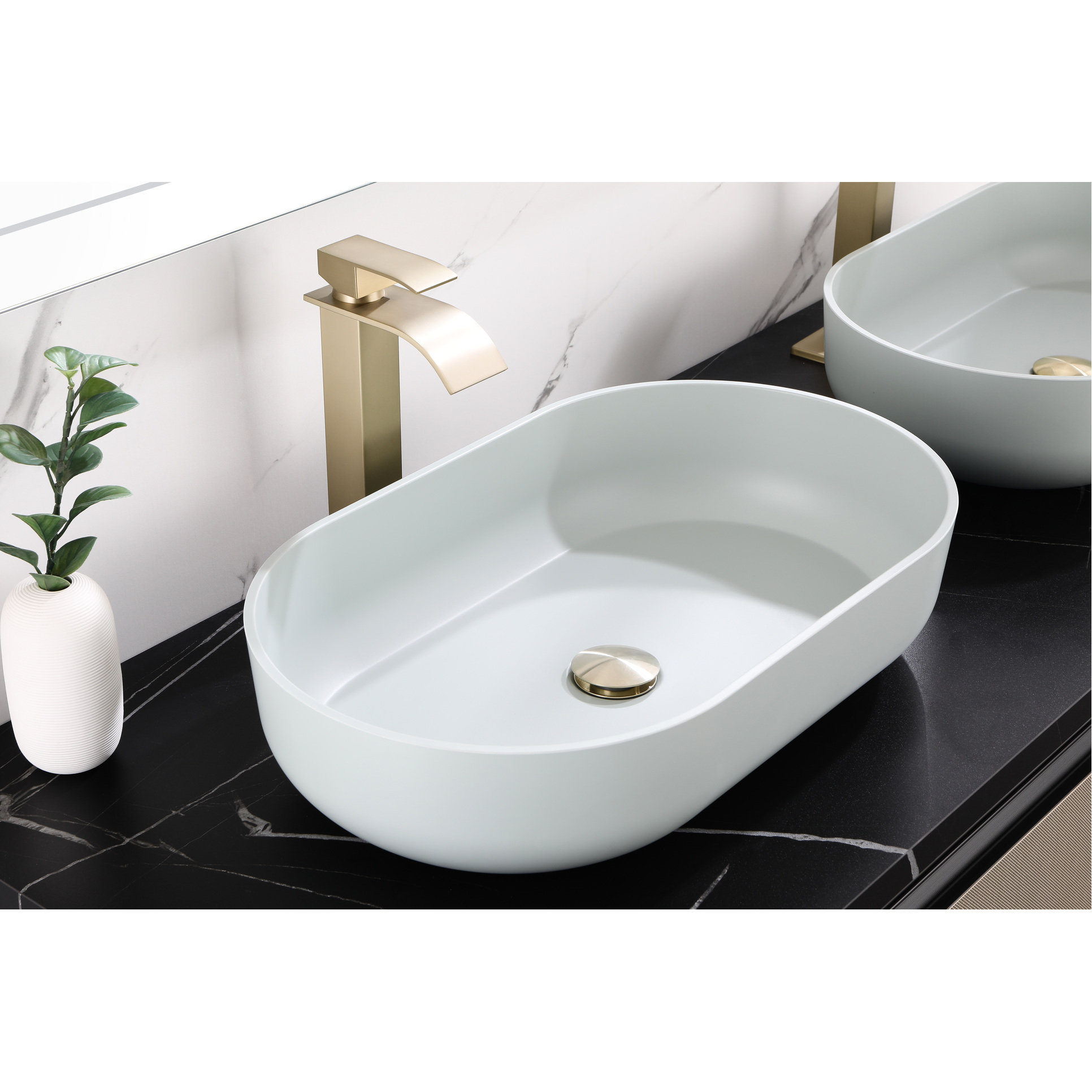 SnugglySolace Blue Abs Bathroom Lavatory Sink - 24 In. Rectangular ...