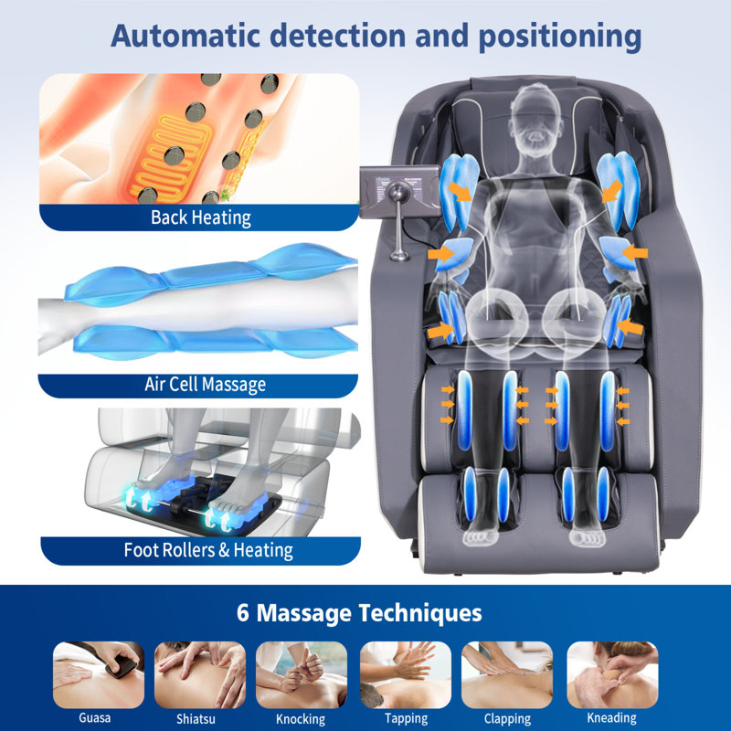 Inbox Zero 4D AI Voice Control Zero Gravity Massage Chair Full Body ...