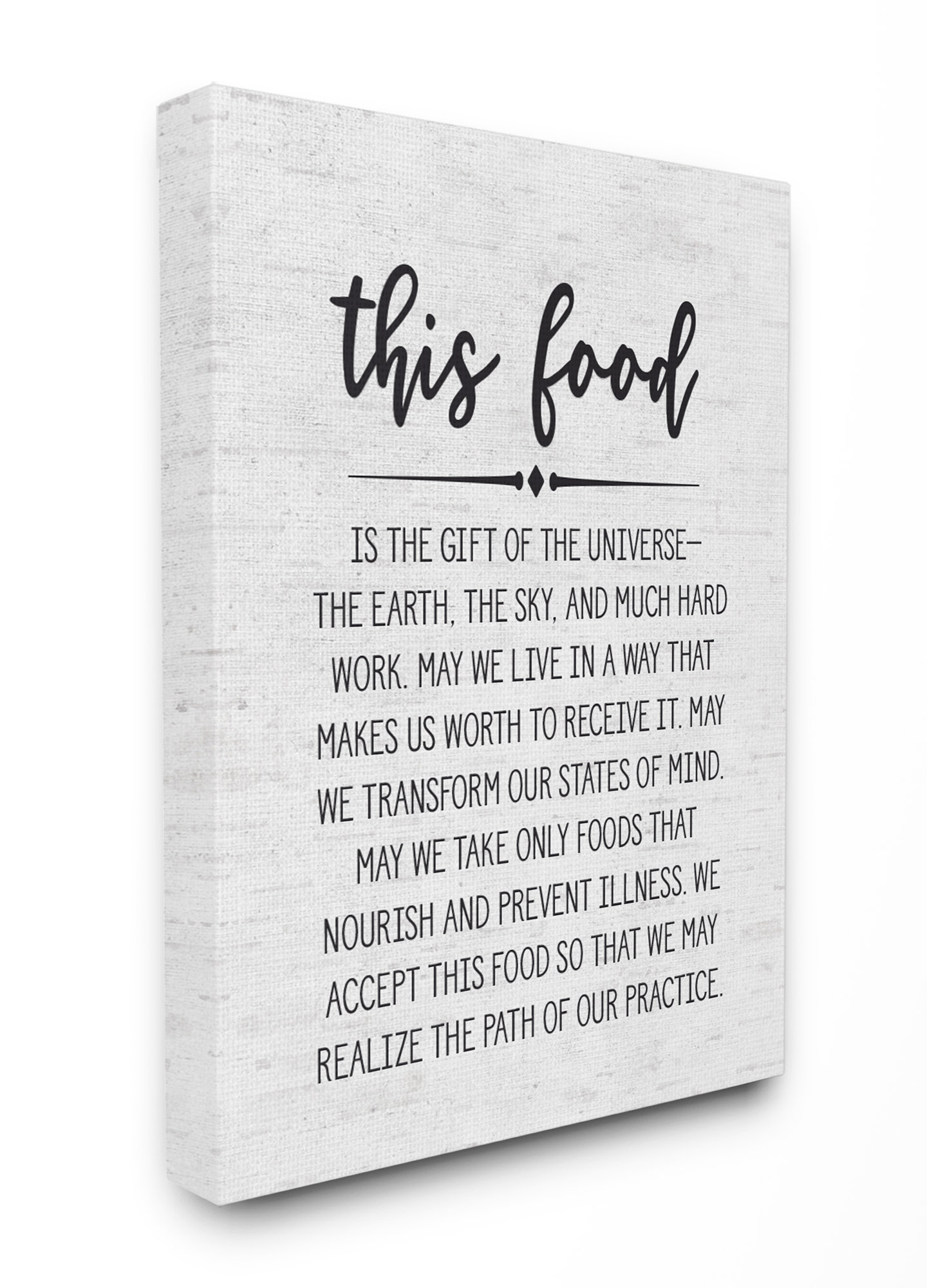 Winston Porter This Food Prayer Subtle Typography - Graphic Art Print ...