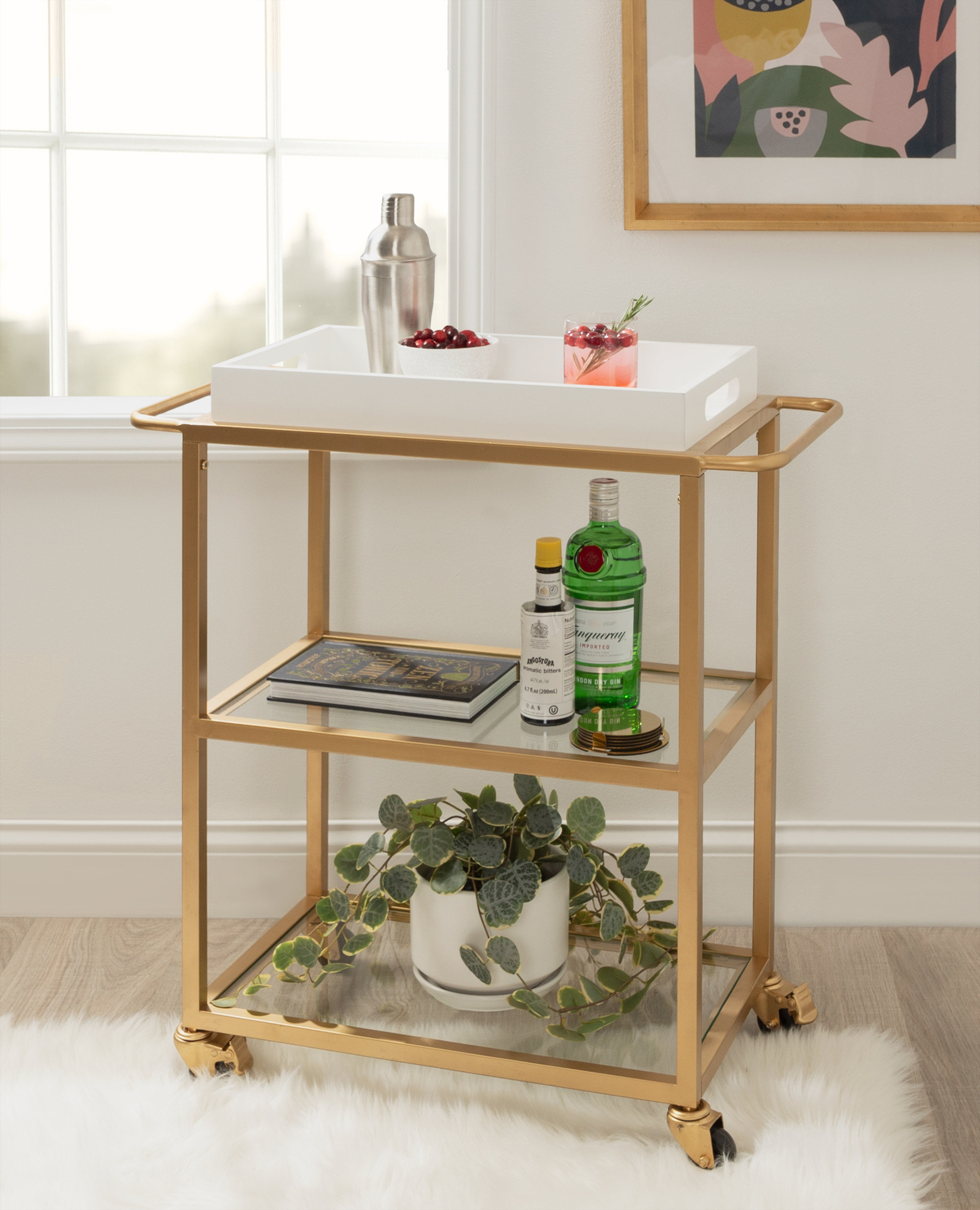 Mercury Row® Creasey Bar Cart & Reviews | Wayfair