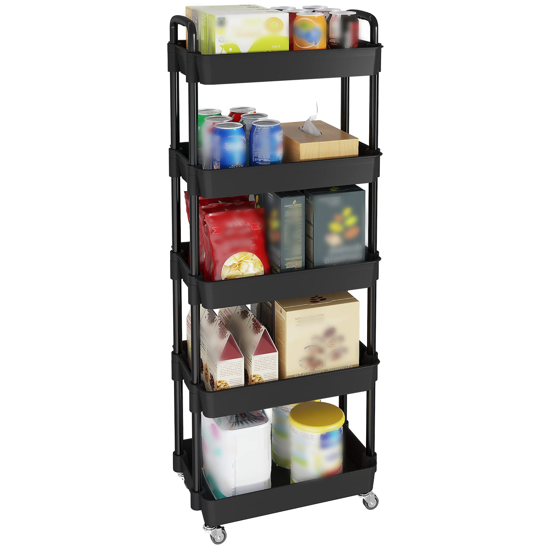 Rebrilliant Kitchen Storage Cart,multifunction Utility Rolling Storage ...