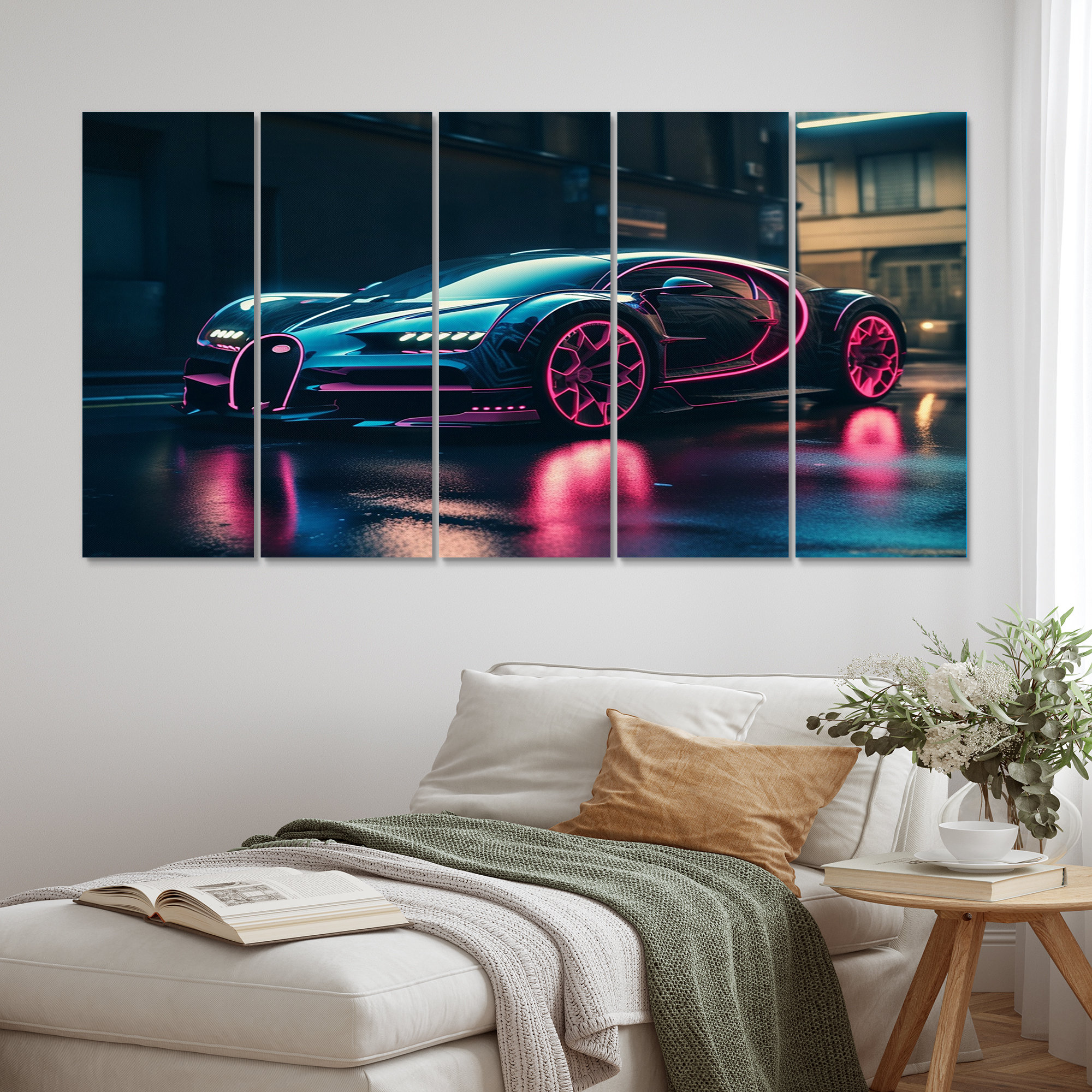 Latitude Run® Futuristic Bugatti Sports Car - Cars Race Car Wall Art ...