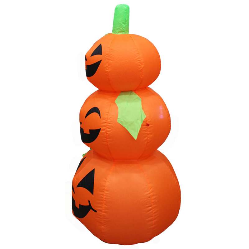 The Holiday Aisle® Outdoor Halloween Pumpkin Stack Inflatable & Reviews ...
