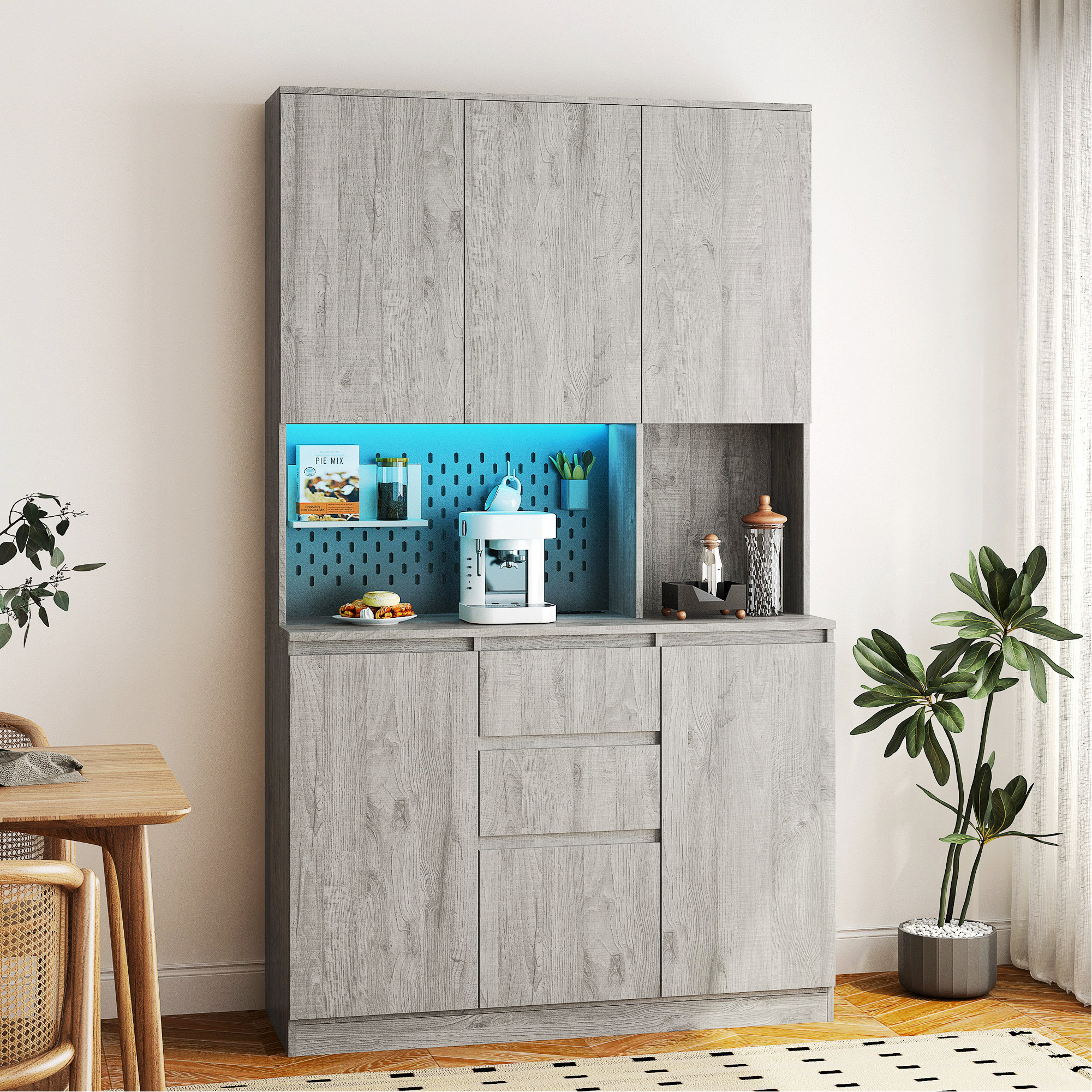 Ebern Designs Kitchen Sideboard, Freestanding Sideboard With Drawer ...
