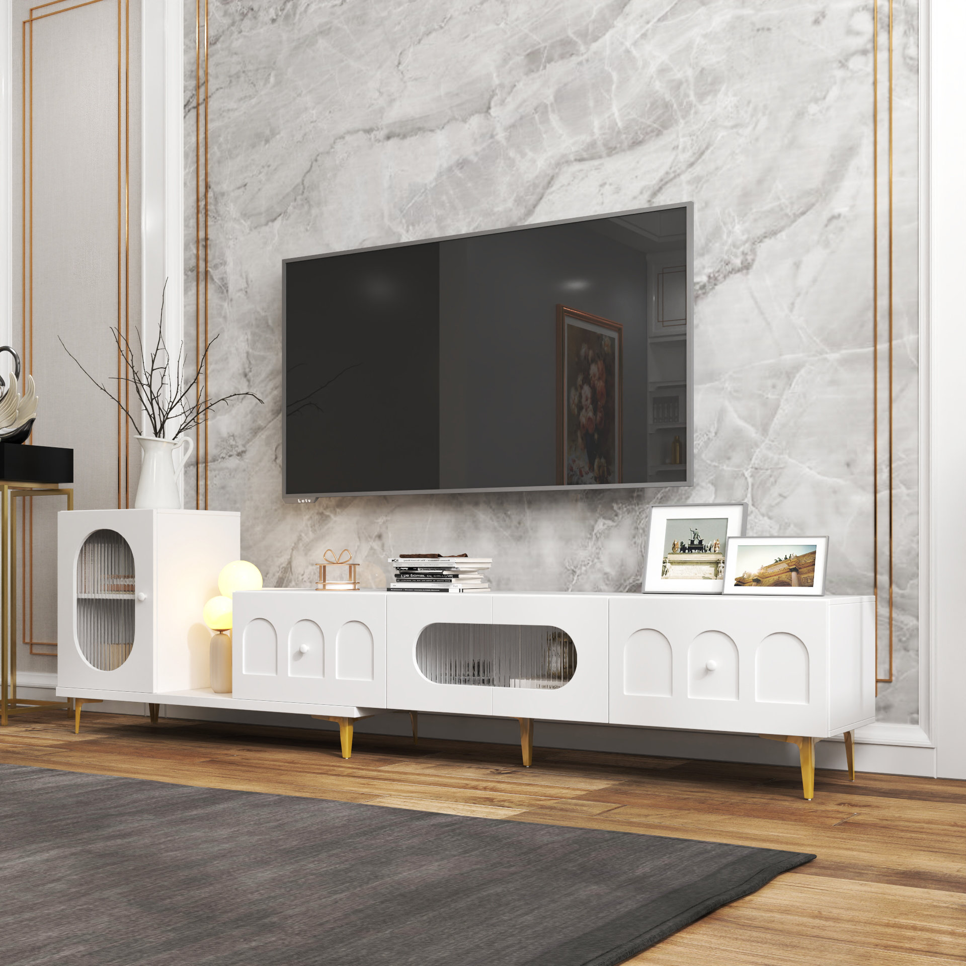 Mercer41 Extendable Tv Stand, Modern Entertainment Centre For Up To 100 ...