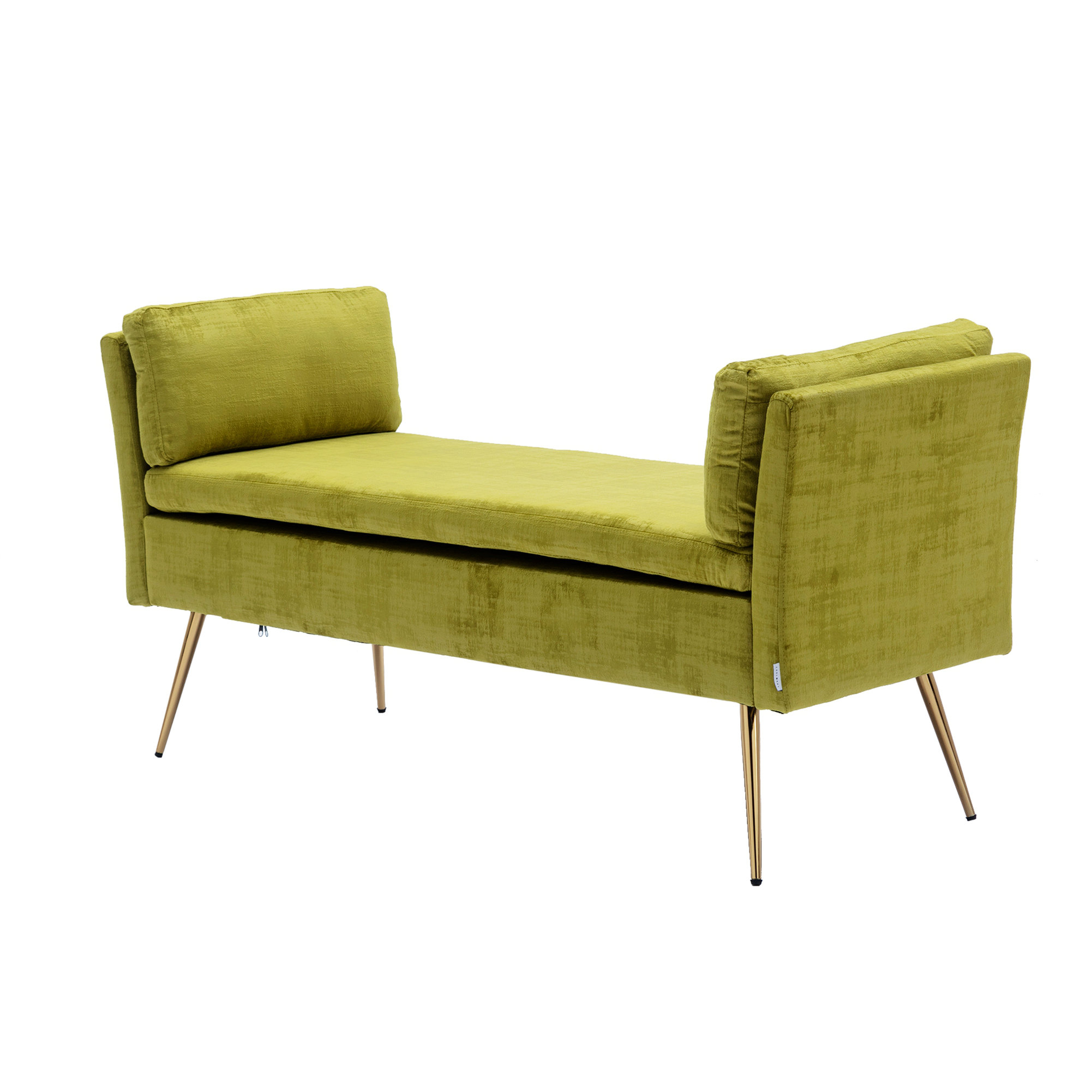 Ivy Bronx Living Room Arm Bench,End Of Bed Bench with Metal Legs | Wayfair