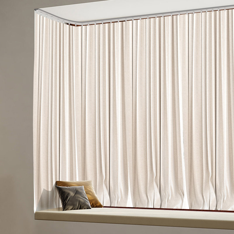 Hokku Designs Goti White Curtain Track | Wayfair