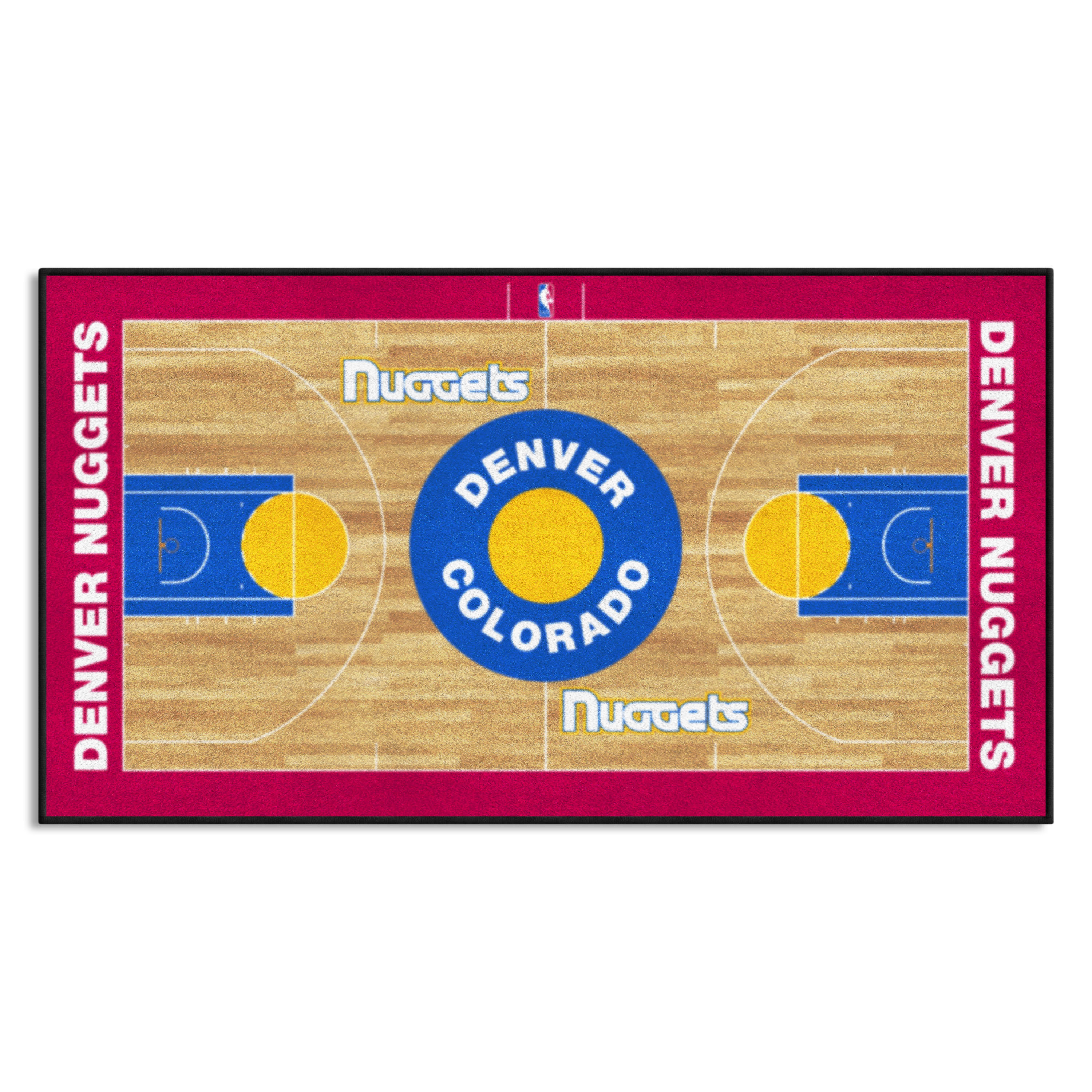 FANMATS Denver Nuggets_NBA Retro Denver Nuggets Court Runner Rug - 24In ...