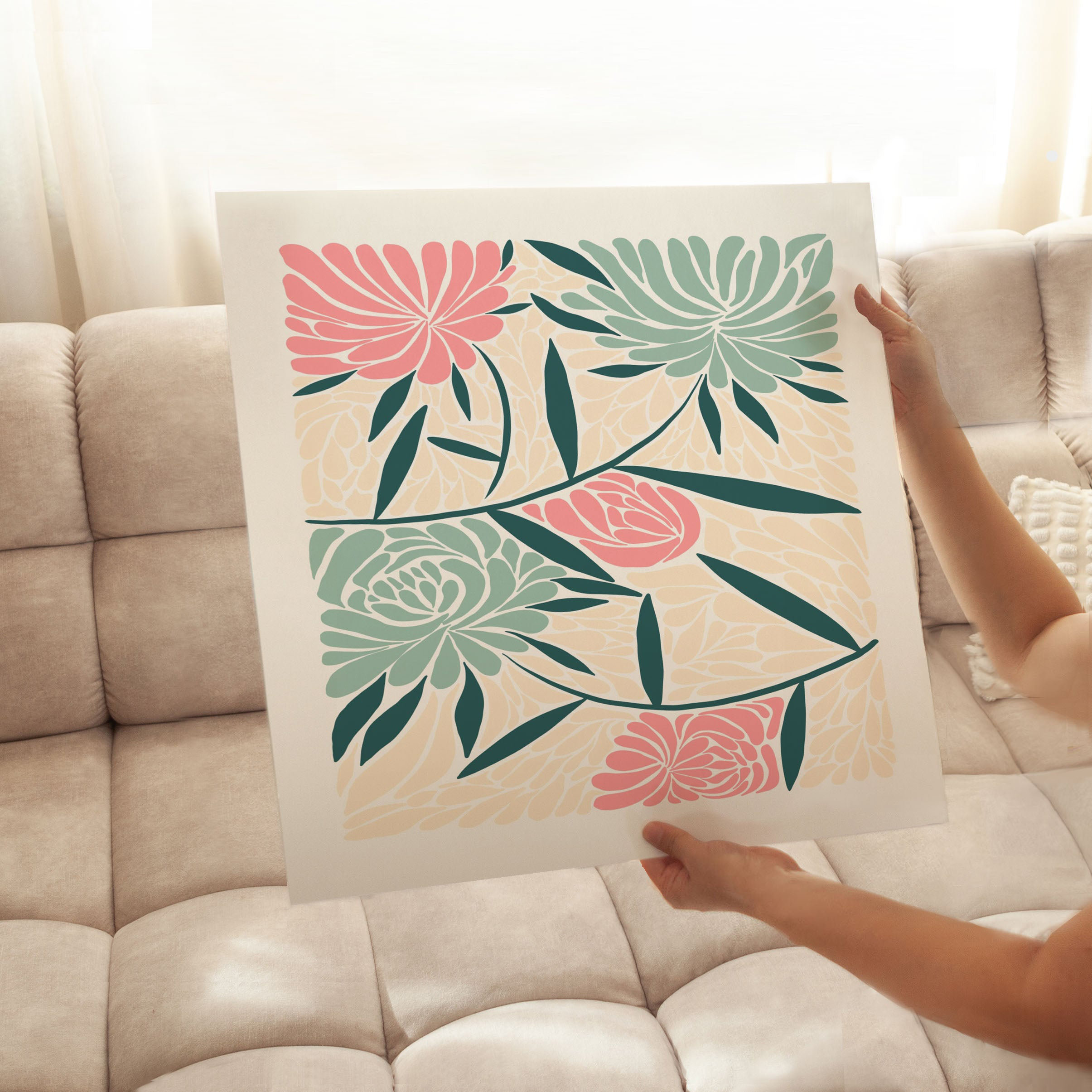 Winston Porter Floral Floral Dance Modern Unframed Art Print | Wayfair