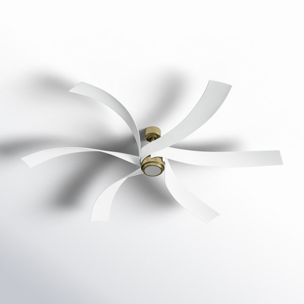 Wade Logan® Burniece 72-in Six-Blade Vintage Brass Contemporary Ceiling ...