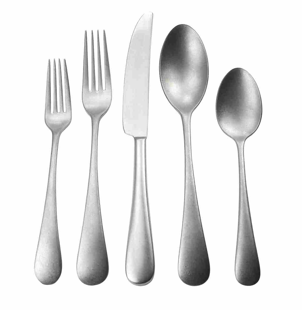 David Shaw Silverware Arc 20 Piece 18/10 Stainless Steel Flatware Set ...