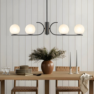 Mercer41 Kaynen 4 - Light Dimmable Kitchen Island Linear Bubble ...