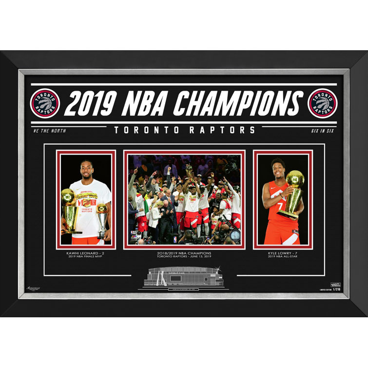 Autograph Authentic Toronto Raptors 2019 NBA Champions Framed On Glass ...