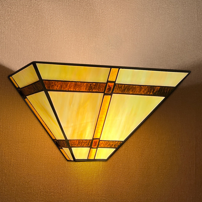 Union Rustic Tiffany Wall Sconce Lighting,Handcrafted Stained Glass ...
