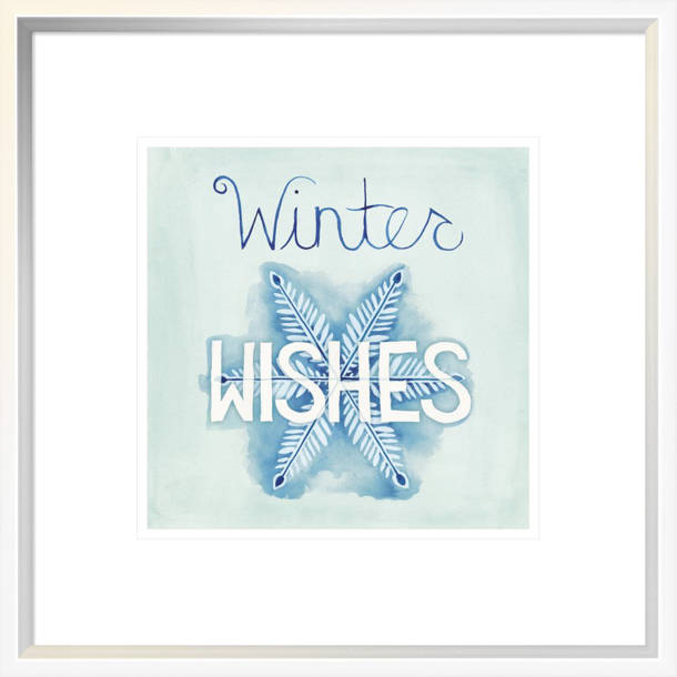 Bless international 'Snowflake Sayings II' Graphic Art Print | Wayfair
