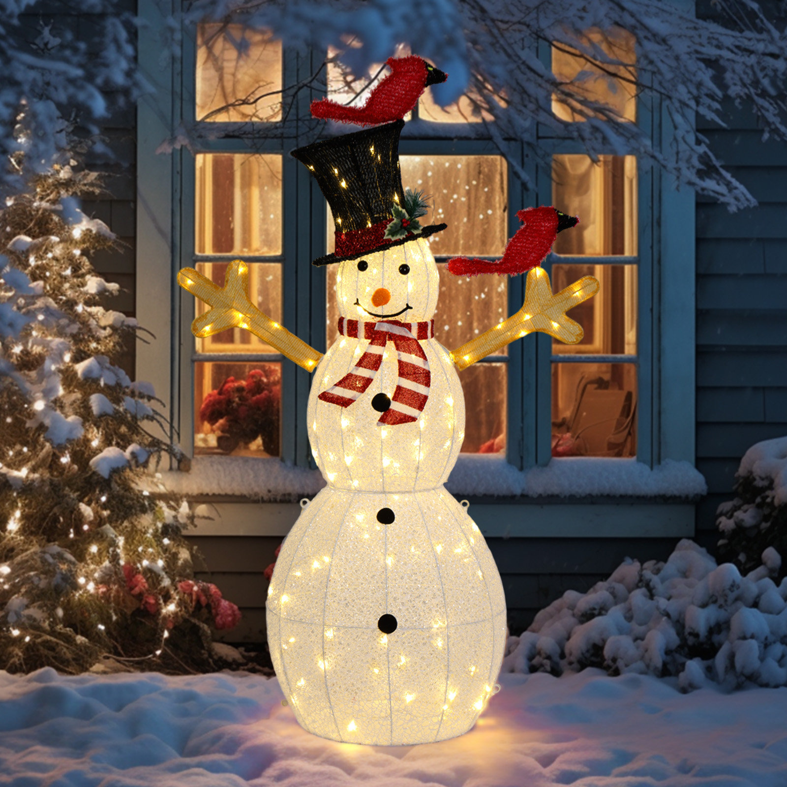 The Holiday Aisle® Christmas Snowman Yard Inflatable | Wayfair