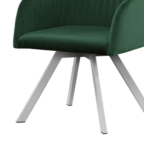 Mercer41 Simka Tufted Velvet Arm Chair in Green | Wayfair