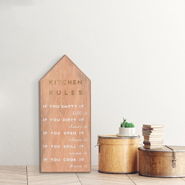 Kitchen-rules-wall-decor | Wayfair