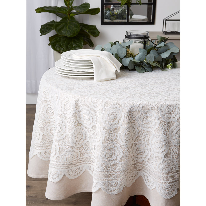 Ophelia & Co. Indiana Round Lace Tablecloth & Reviews | Wayfair