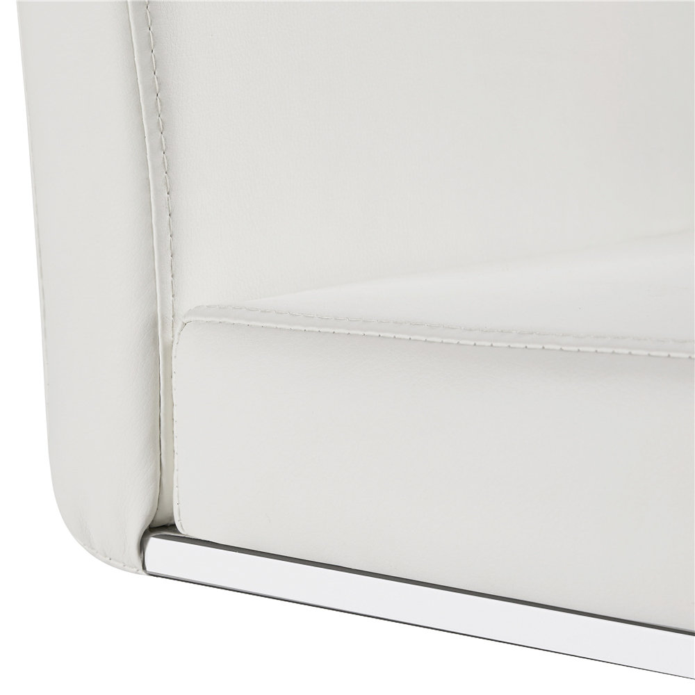 Yaheetech Faux Leather Dining Chairs with Chrome Legs High Back Kitchen ...