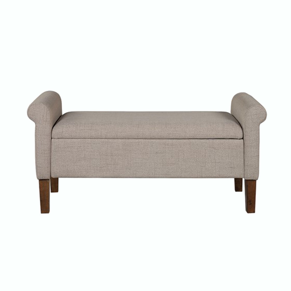 Red Barrel Studio® Stylish Upholstered Storage Bench with Rolled ...