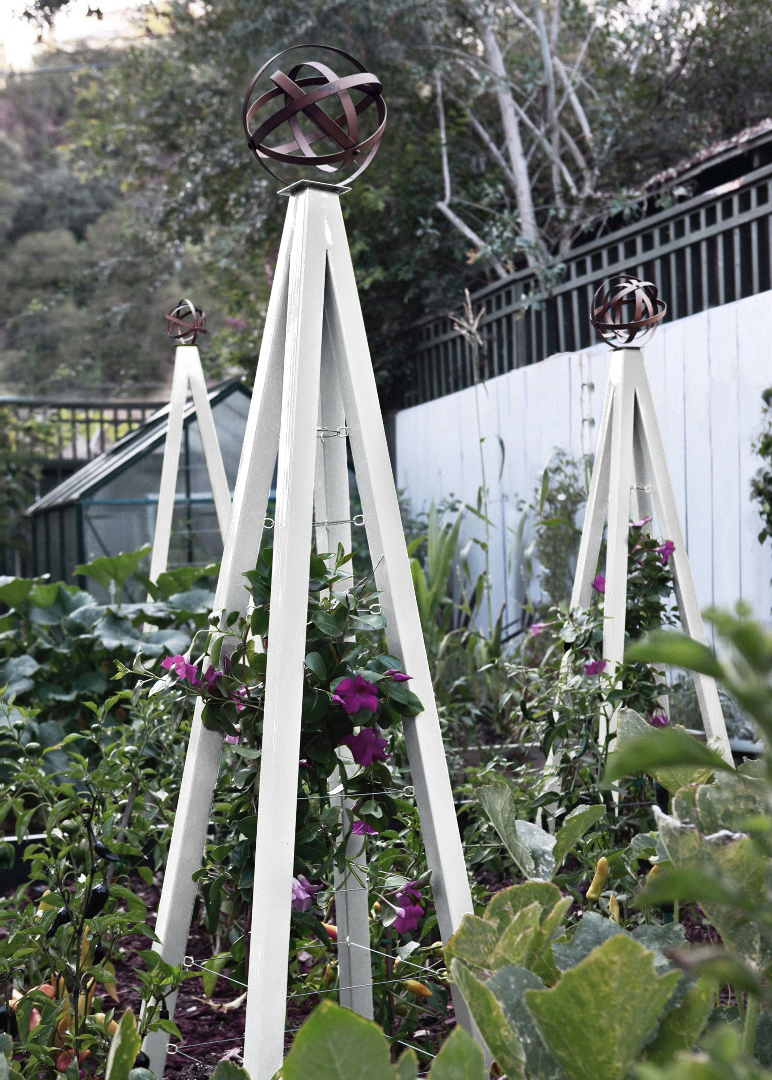 Ebern Designs Ambur Steel Obelisk Trellis & Reviews | Wayfair