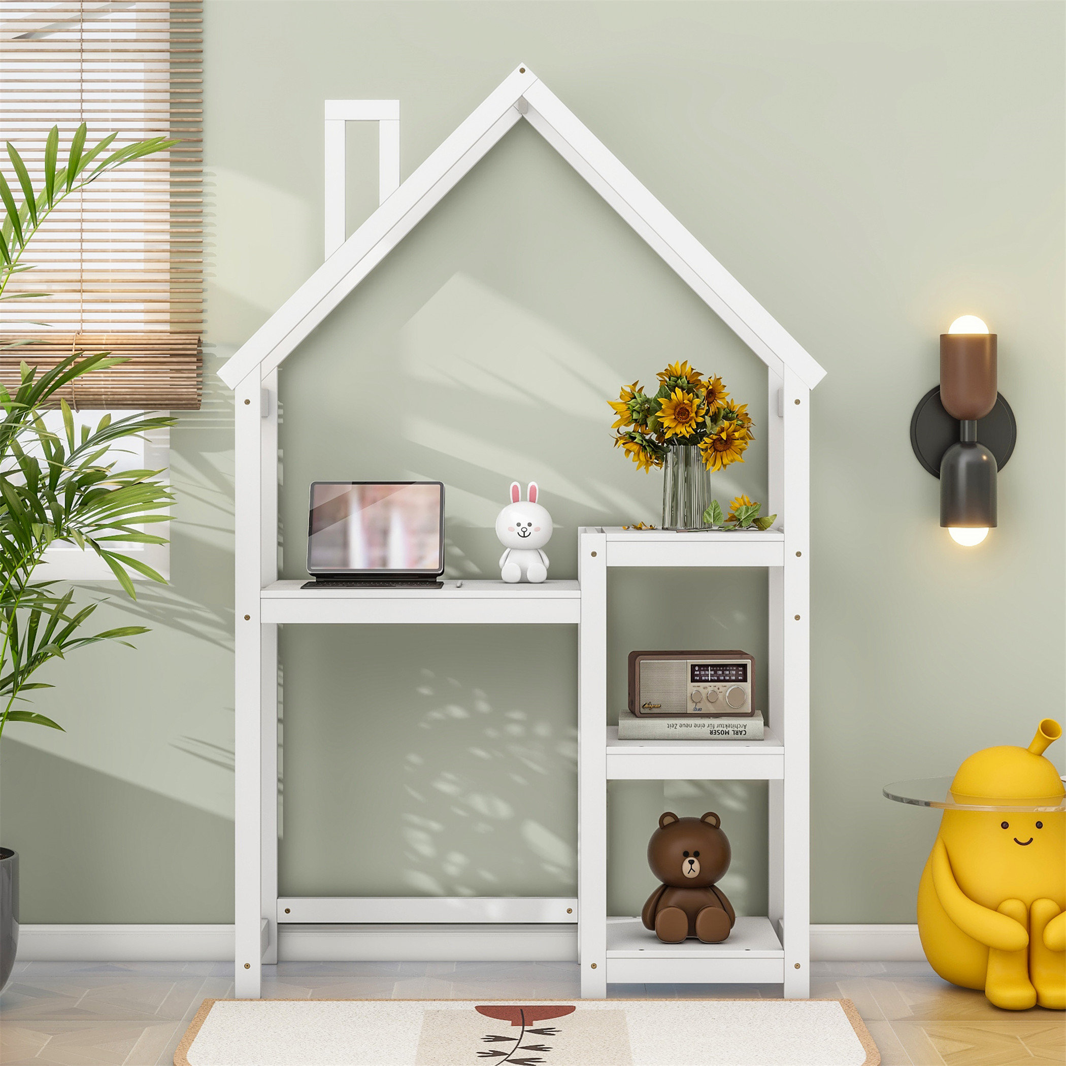 Harper Orchard House-shaped Wooden writing Desk,Kids study Table ...