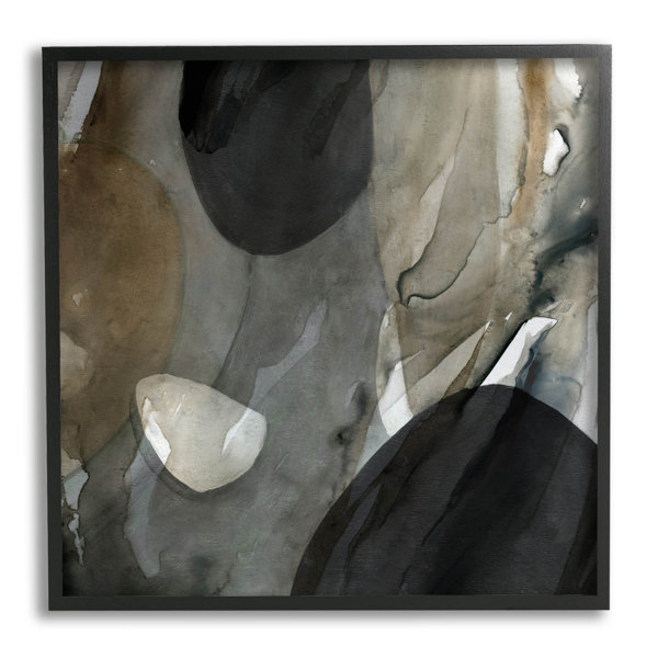 Stupell Industries Modern Layered Shapes Abstract Giclee Art By Carol ...