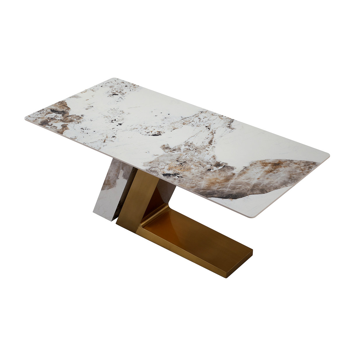 Everly Quinn " Rectangle Dining Table Seat, Marble Dining Table With ...
