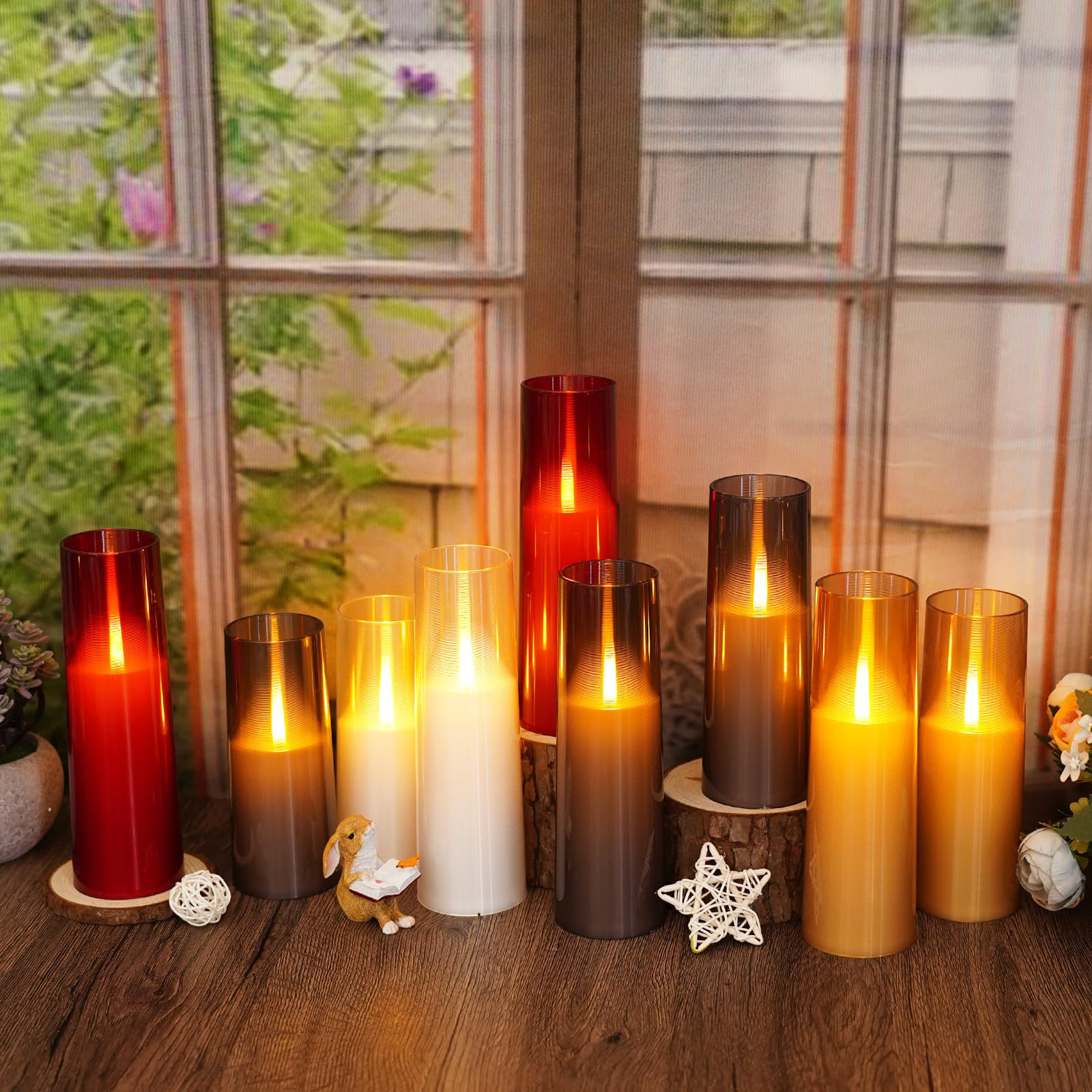 Orren Ellis Flameless LED Candles Upgraded Realistic Flickering Flame ...