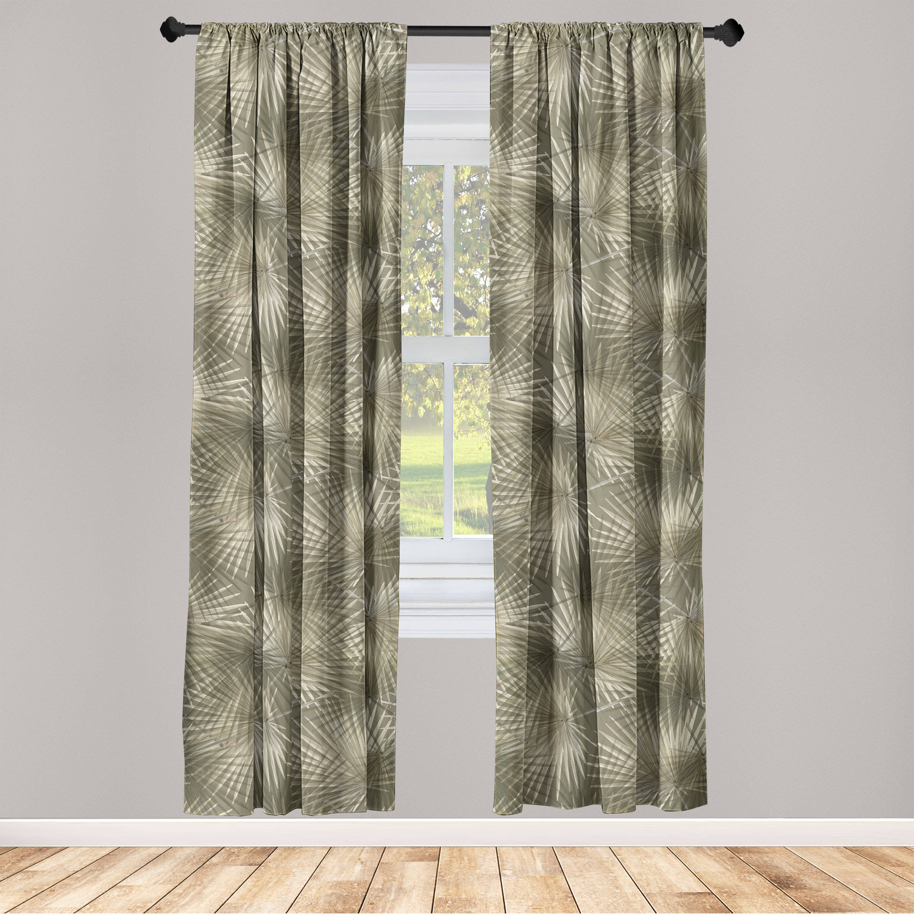 East Urban Home Tyffanie Microfiber Semi-Sheer Curtain Pair | Wayfair