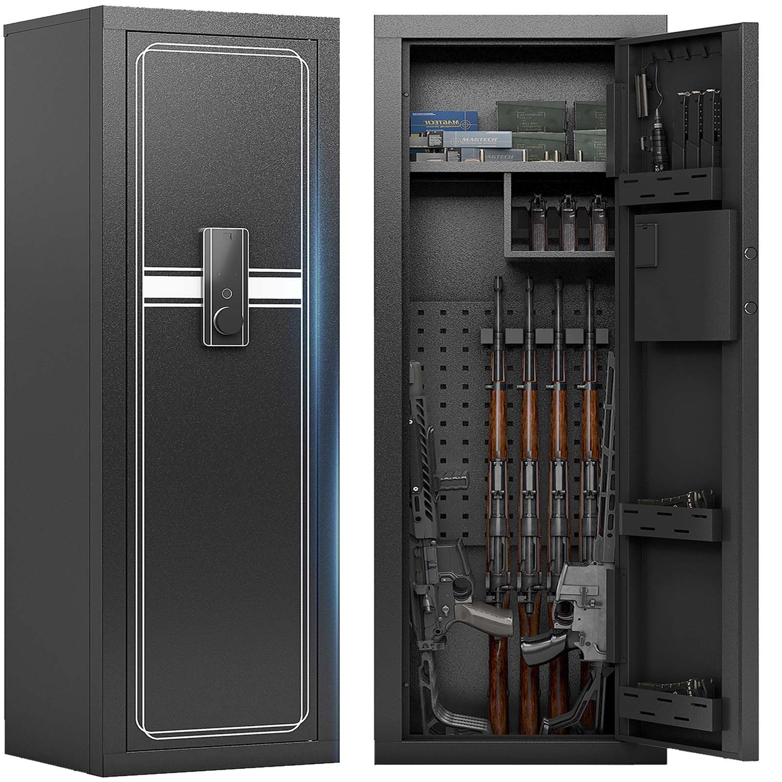 Kaer Gun Safe 10-12 Fingerprint Gun Safe For Rifles And Pistols ...