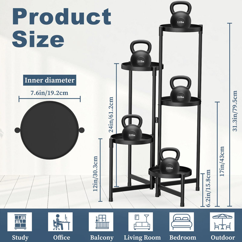 Latitude Run® Makada Plant Stand | Wayfair