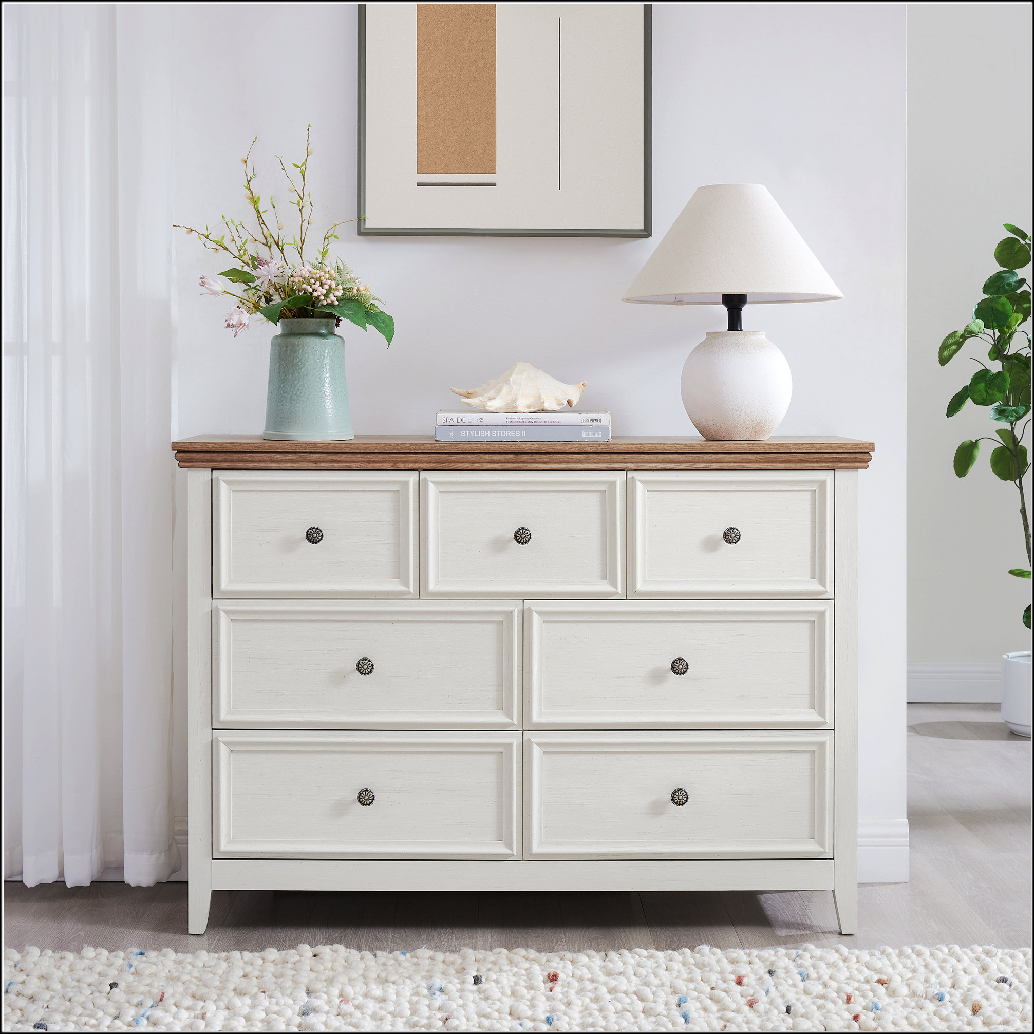 August Grove® Modern 7 Drawers Dresser 7 Drawers Cabinet | Wayfair