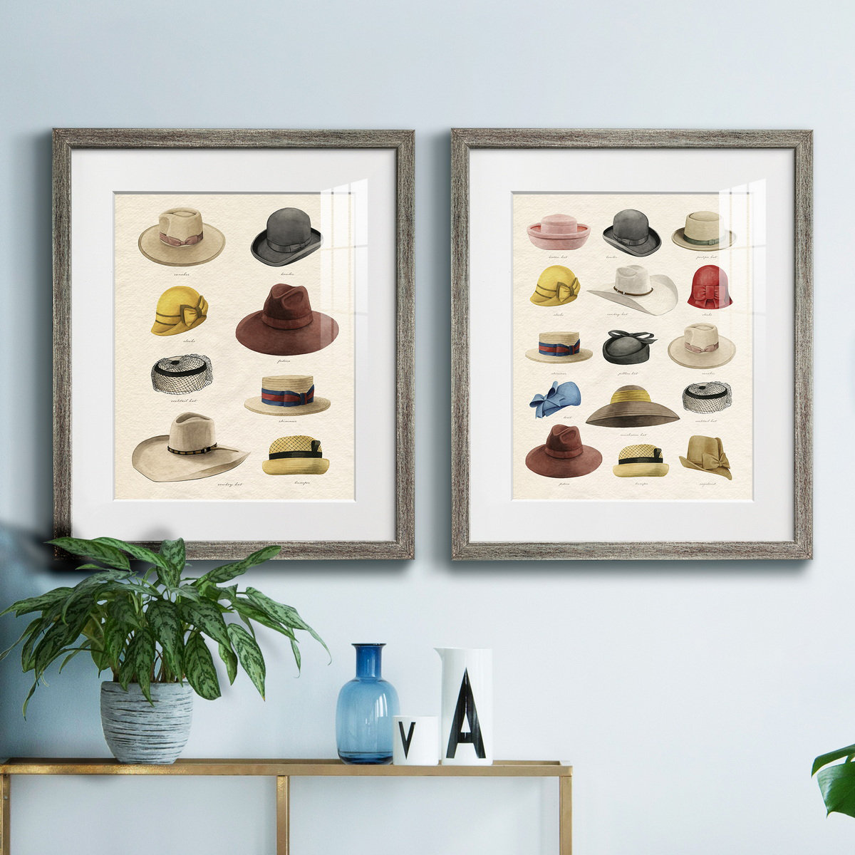 Red Barrel Studio® " Vintage Hats II " 2 - Pieces - Wayfair Canada
