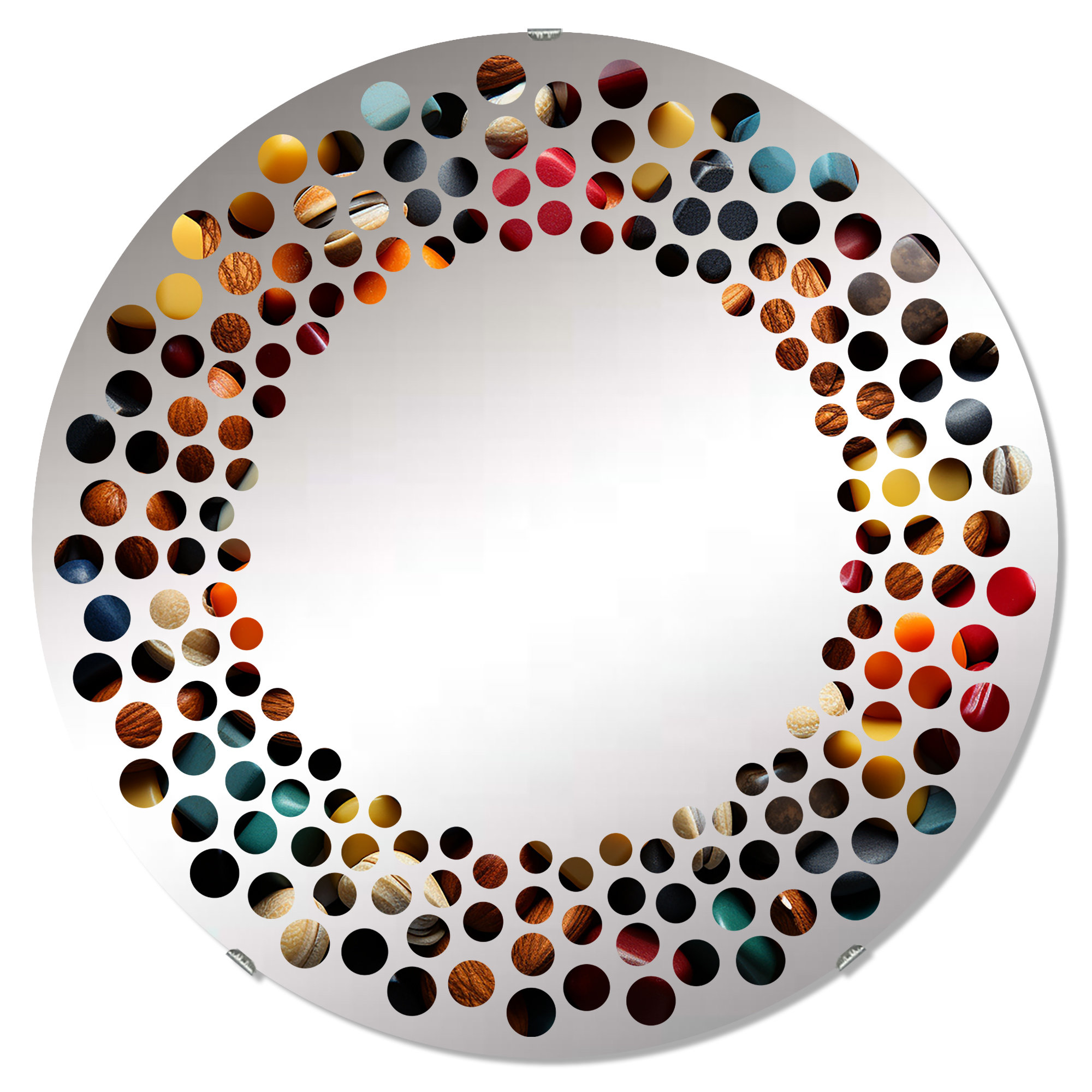 East Urban Home Nut Discovery Collage II - Polka Dot Wall Mirror ...