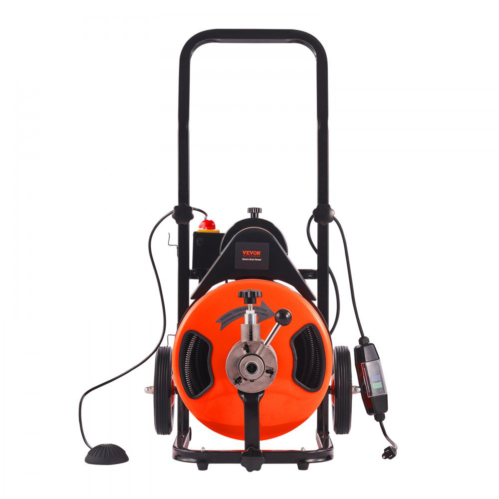 17 Stories Drain Cleaning Machine 75 FT x 1/2 Inch, Sewer Snake Machine ...
