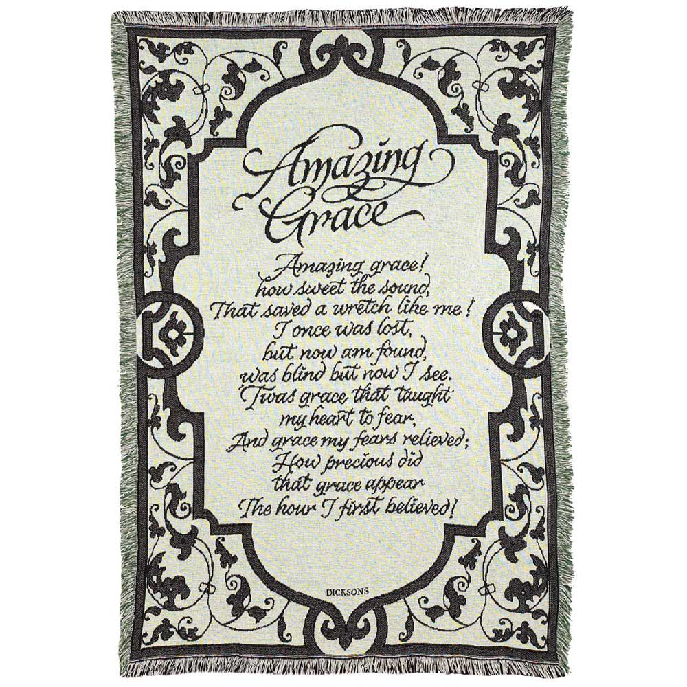 Trinx THROW AMAZING GRACE NAT/BAYLOR GR.COTTON | Wayfair