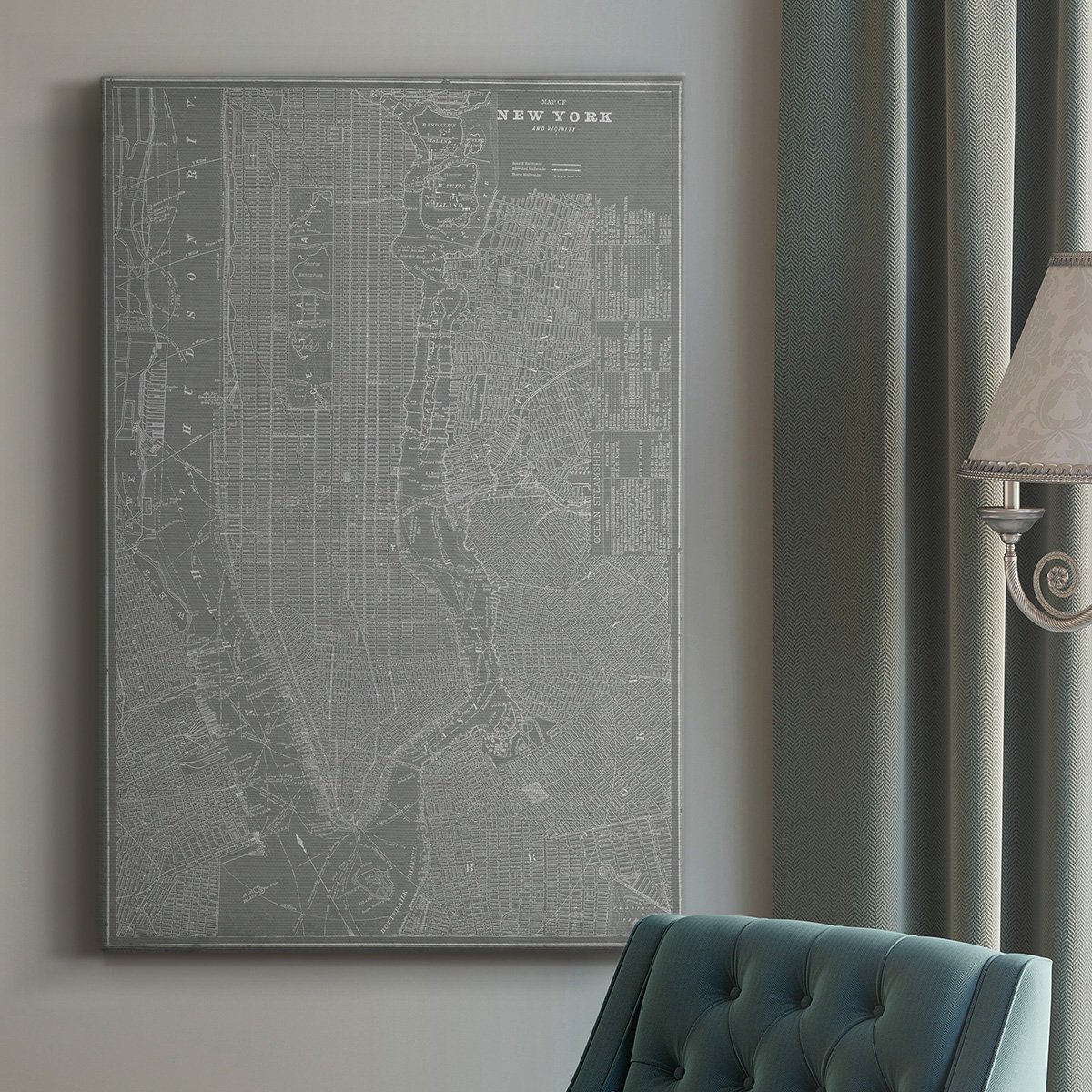 17 Stories City Map of New York - Wrapped Canvas Graphic Art | Wayfair