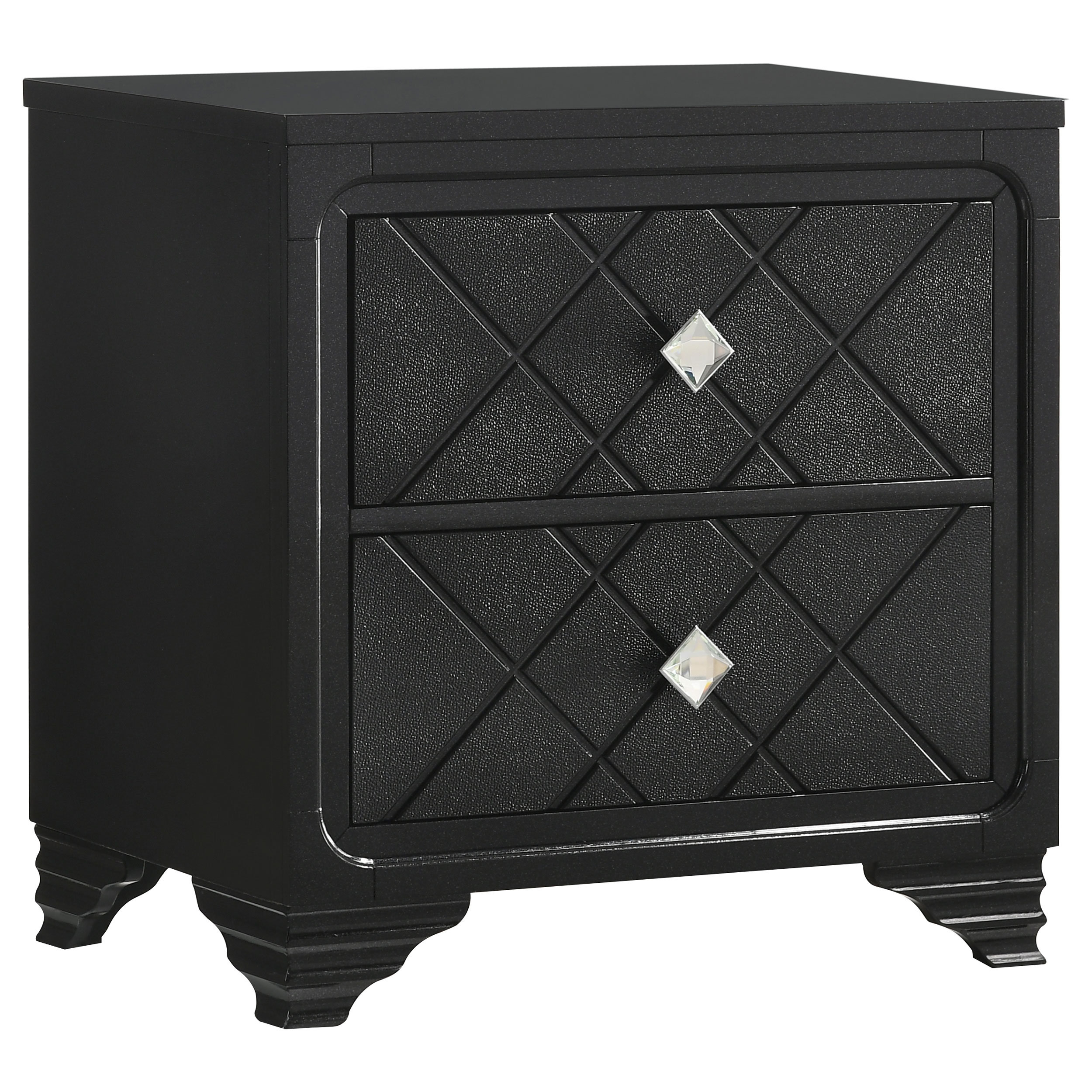 Rosdorf Park Kariyah 2 - Drawer Nightstand in Black | Wayfair
