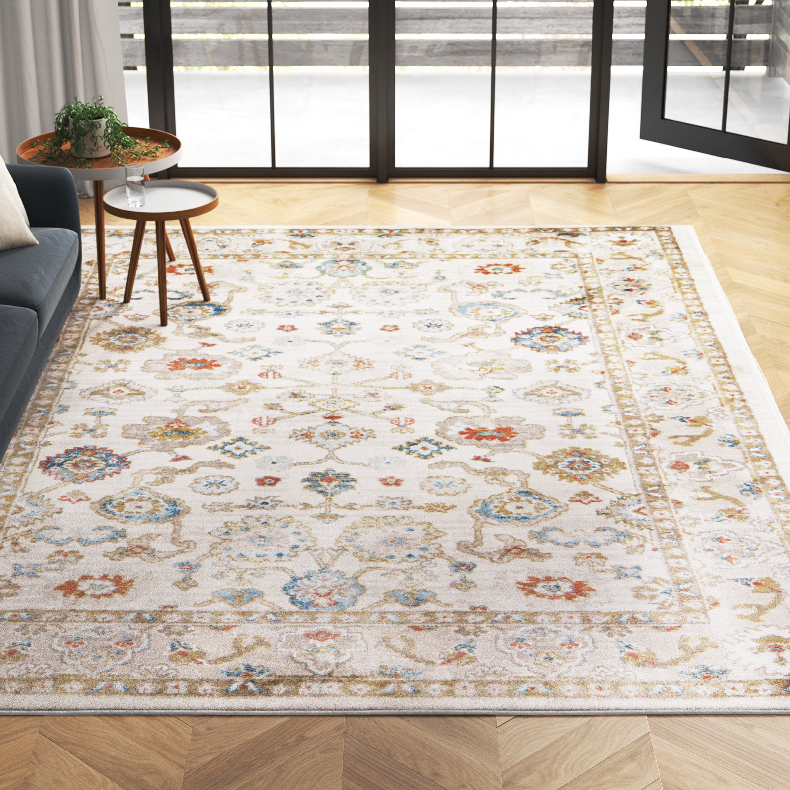 Lark Manor Tapis oriental gris en polypropylène tissé à la machine Aideth et Commentaires ...