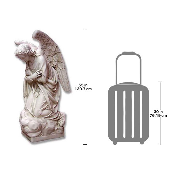 Design Toscano Intercession Angel Folded Arms Statue | Wayfair