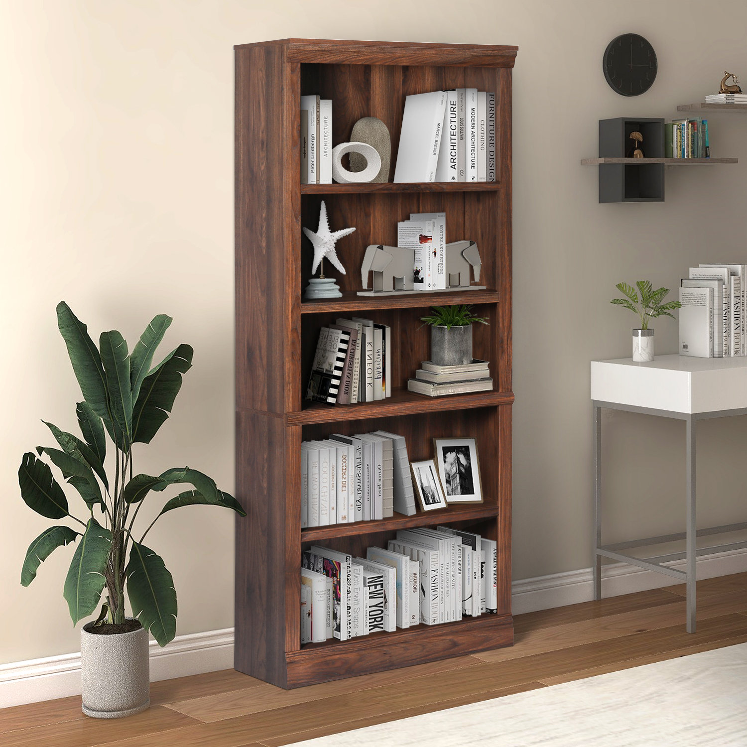 Millwood Pines Aymeline 71.2" H x 28.3" W Wood Standard Bookcase ...