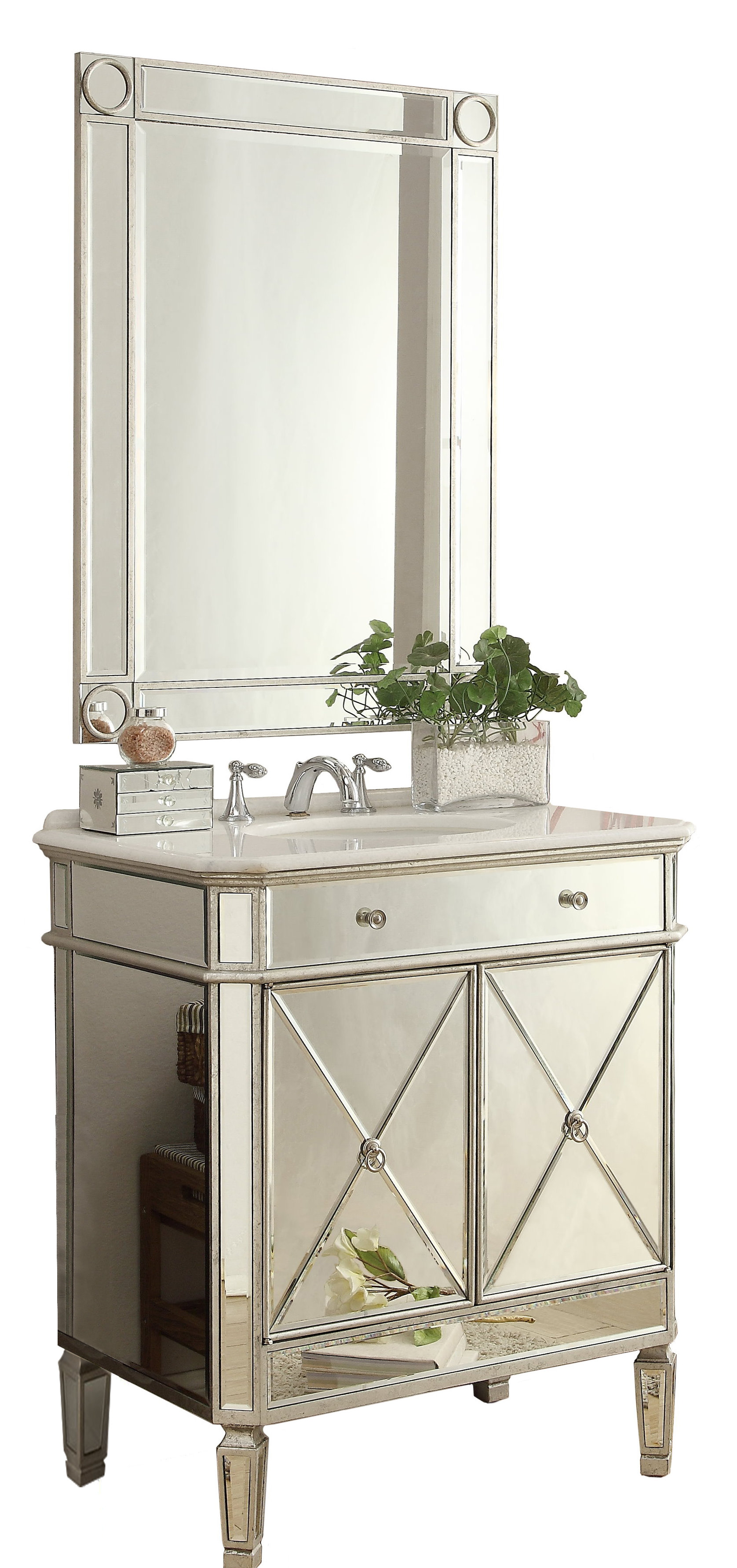 House of Hampton® Fussell 32" Single Bathroom Vanity Set with Mirror ...