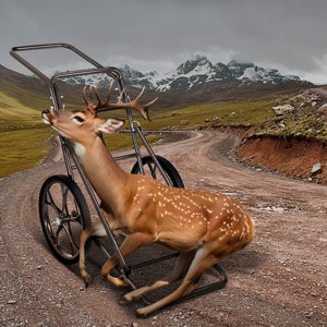 VEVOR Folding Deer Cart Game Hauler Utility Gear Dolly 500 LBS Capacity ...